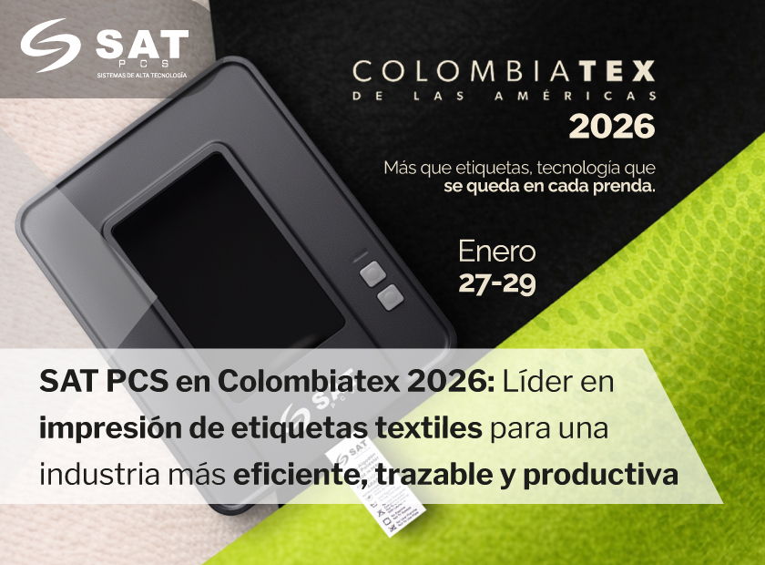 SAT pcs en Colombiatex 2026: Etiquetado textil | SAT PCS